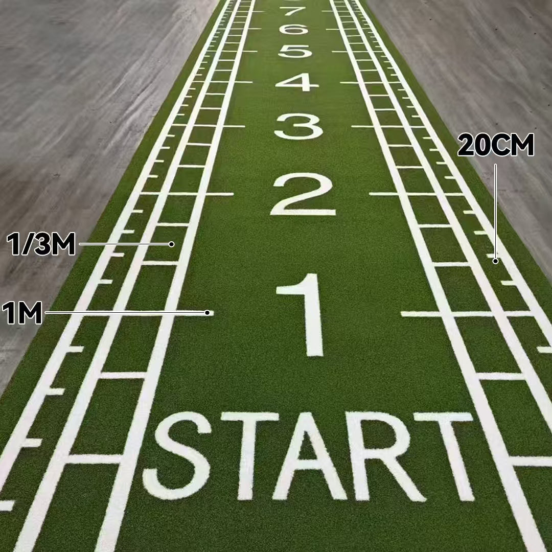 10m x 2m Green Turf Sled Track (with Distance Markings)