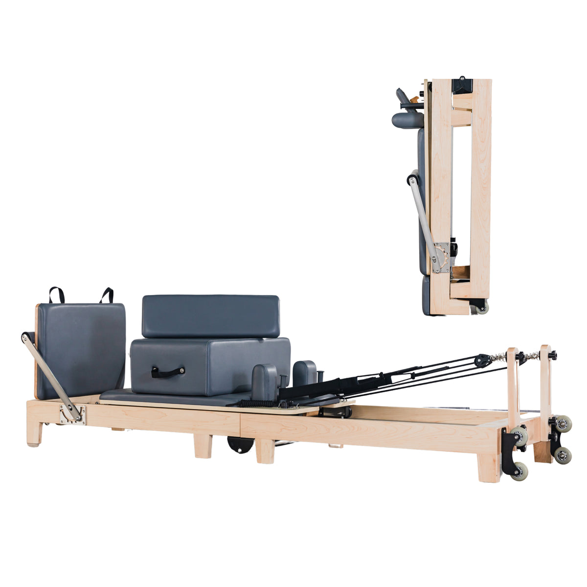 Foldable Oak-Wood Pilates Reformer | Compact, Quiet, Premium – Oli Joy ...