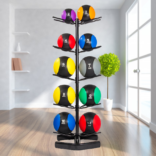 OLI JOY 10pcs Medicine Ball Set with Storage Rack